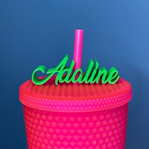 Custom Cursive Name Straw Topper – Personalized Party Favor - Etsy