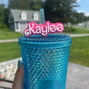 Custom Name Straw Topper - Personalized Straw Accessories - Custom ...