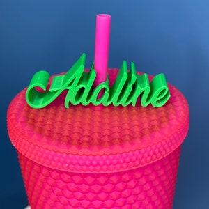 Custom Cursive Name Straw Topper – Personalized Party Favor - Etsy