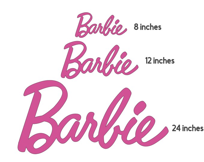 Barbie Name Sign Triple Layered Name Acrylic Wall Plaque Barbie Custom Name Personalised Name
