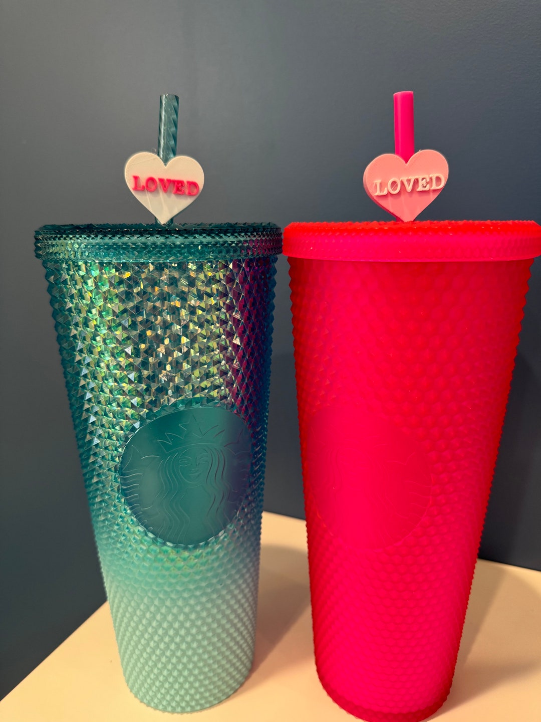 Loved Valentine's Day Straw Topper Conversation Hearts Starbucks Charms ...