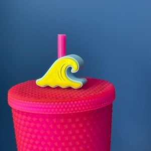 Wave Straw Topper | Cup Decorations | Straw Buddy | Summer - Etsy