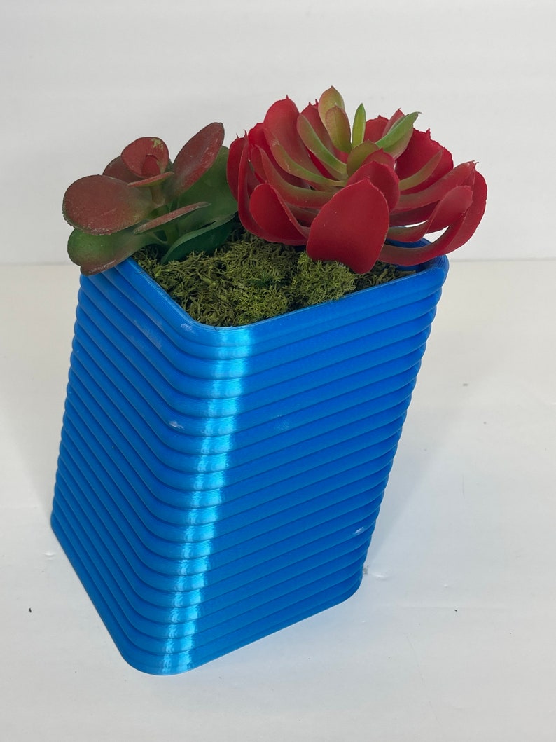 Slanted Modern Planter Pots for Plants Textured Planter - Etsy