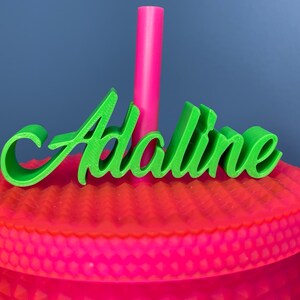 Custom Cursive Name Straw Topper – Personalized Party Favor - Etsy