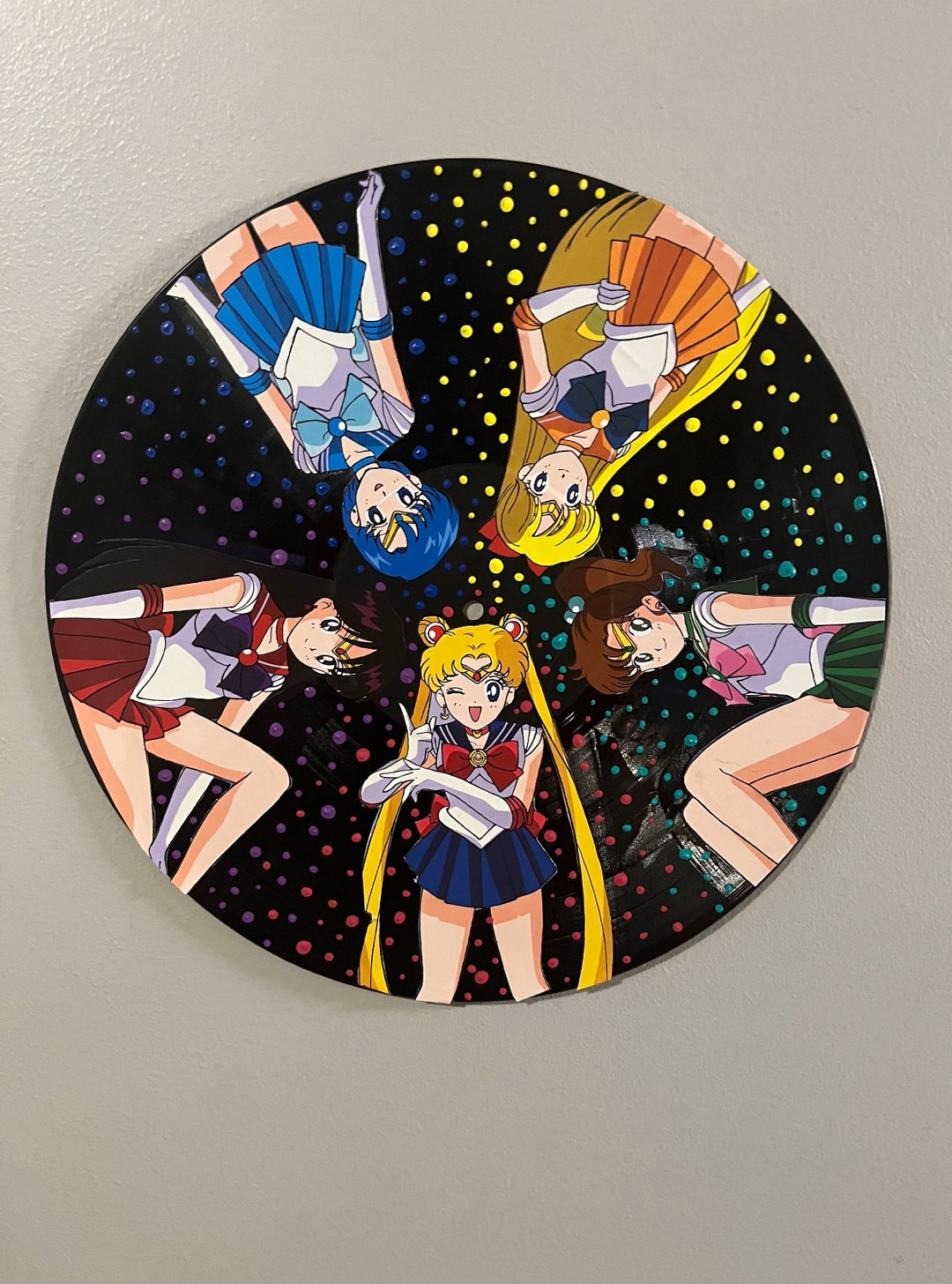 Sailor Guardian Painted Record - Etsy