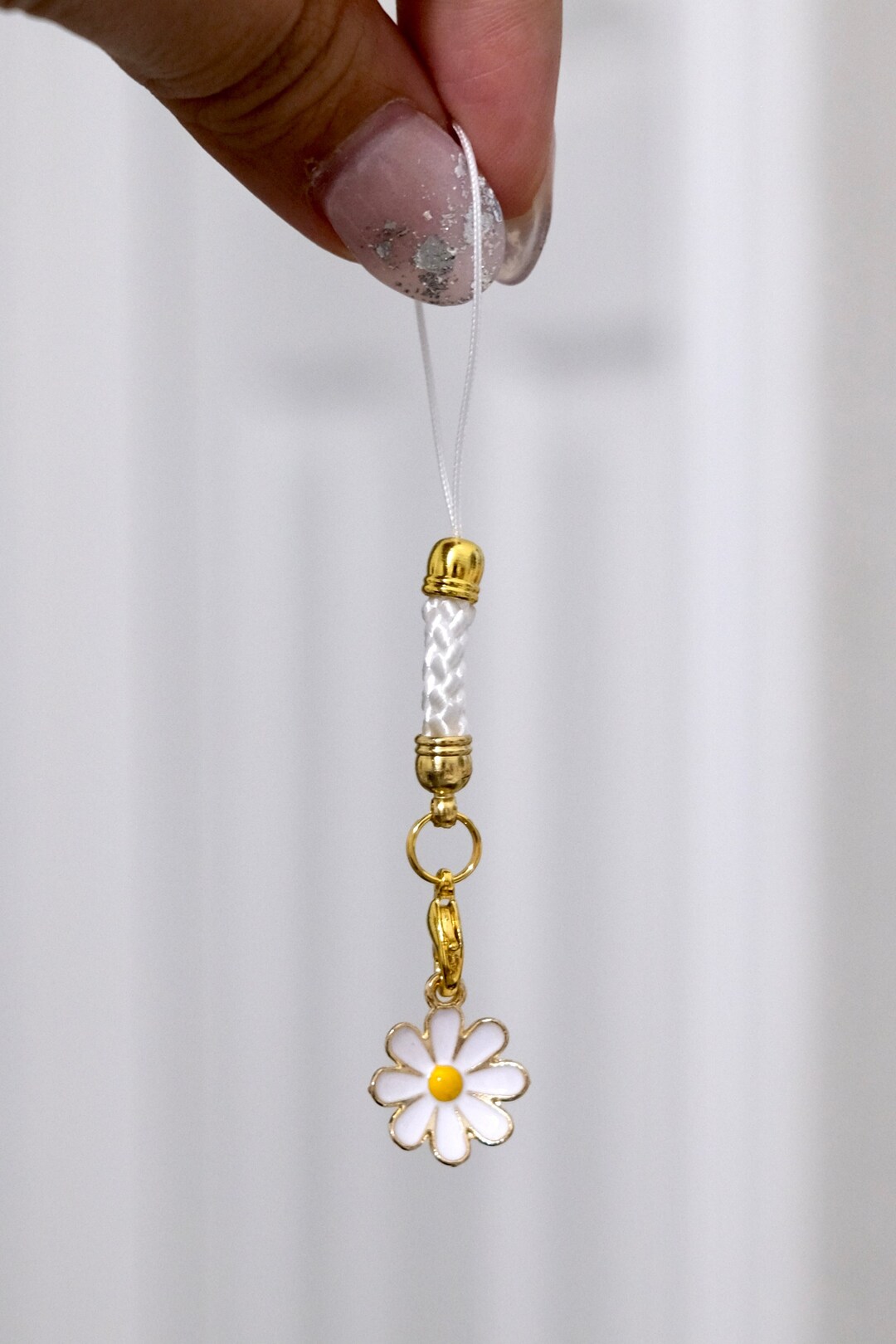 Daisy Flower Phone Charm | Cute Accessory | Special Keychain | Plant ...