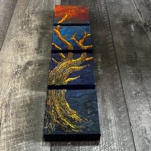 Seasons of Change Quadriptych Tree Oil Painting (4 Canvases) - Etsy