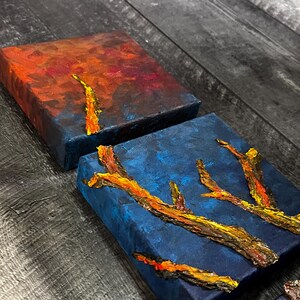 Seasons of Change Quadriptych Tree Oil Painting (4 Canvases) - Etsy