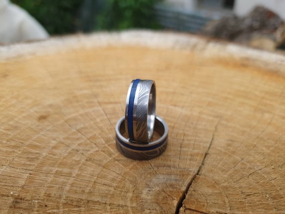 Damast Stahl Damascus Steel Ring in 12 Grössen/Size - Etsy