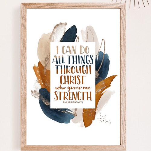 Philippians 4:13 I Can Do All Things Through Christ Bible | Etsy