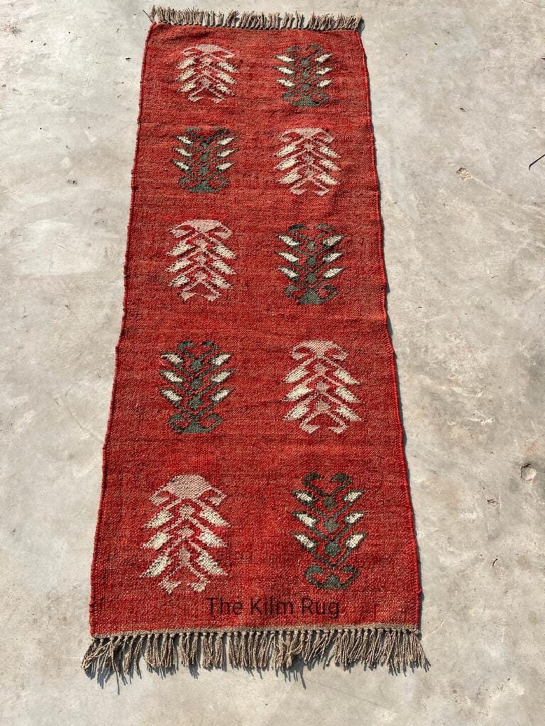 Handmade Moroccan Red Kilim Runner Rug, Tribal Rug, Red Kilim, Hallway ...