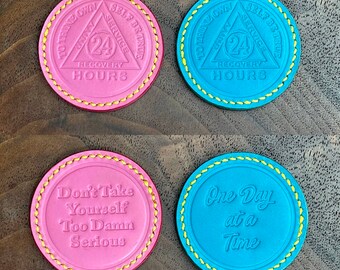 Sobriety Chip Six Months Sober - Etsy