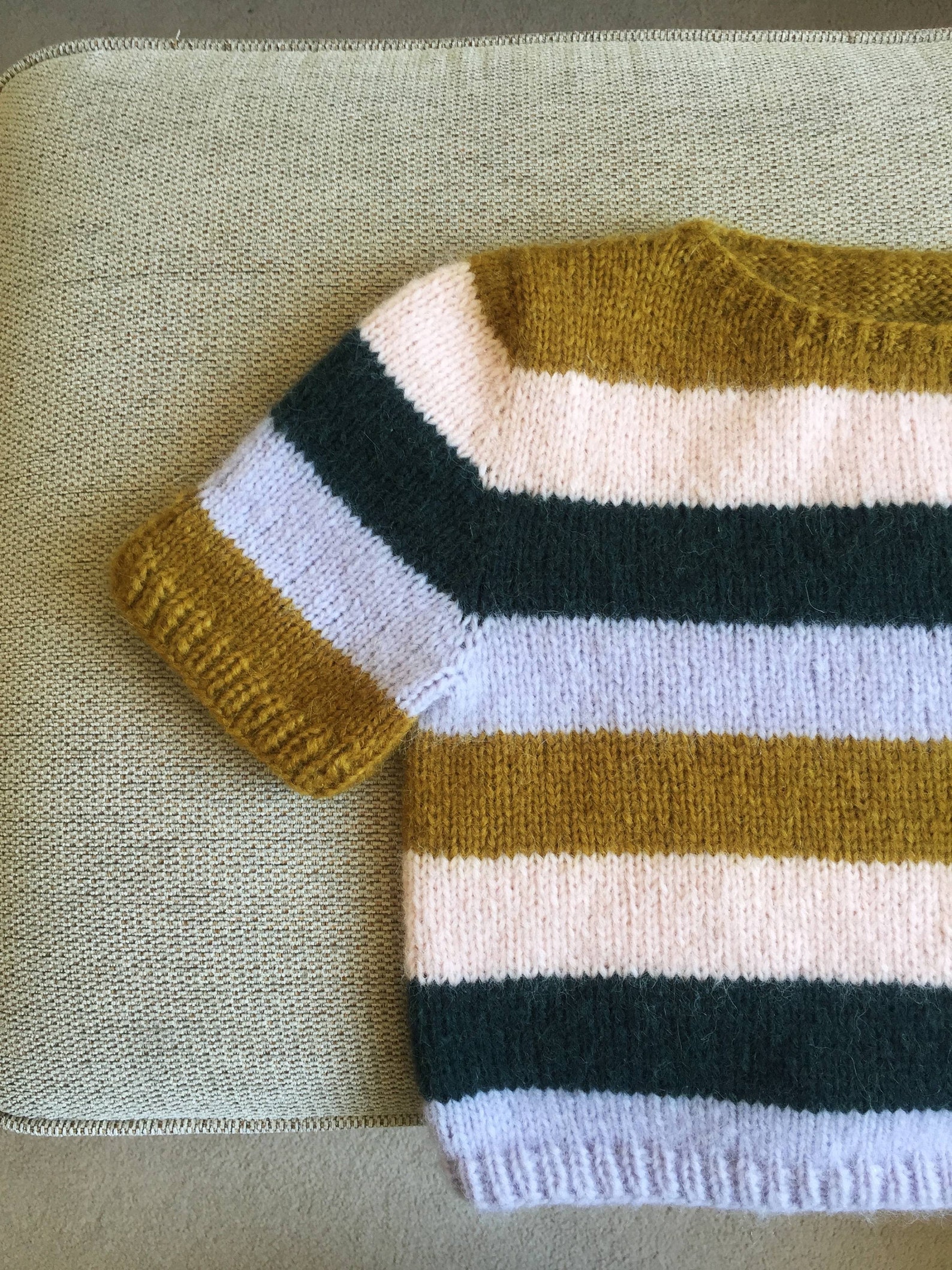 Retro Stripe Knit Sweater Pattern: Cropped Jumper (PDF Pattern) - Etsy