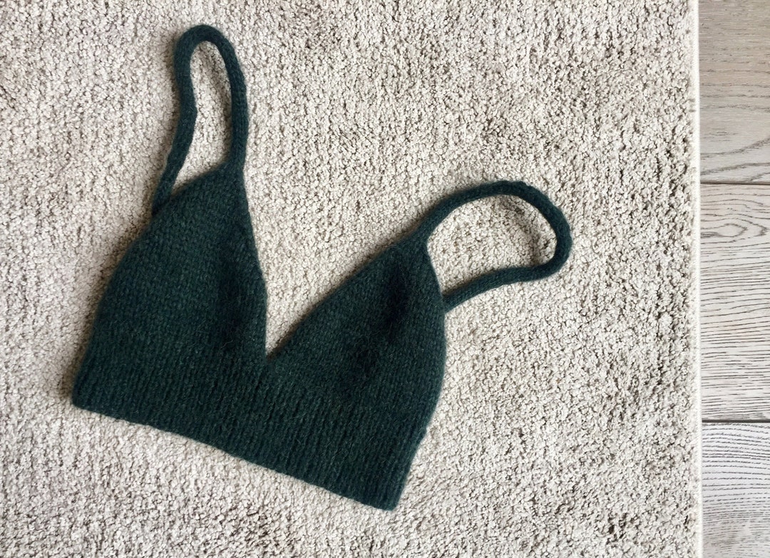 Knit Bralette Pattern, Beginner Knitting Pattern, Knit Bra Pattern, Bra ...