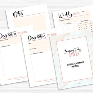 Dissertation Planner, Thesis Planner, for Phd, Edd, Masters ...