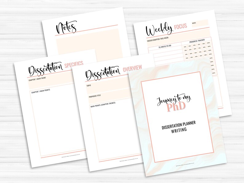 Dissertation Planner, Thesis Planner, for Phd, Edd, Masters ...