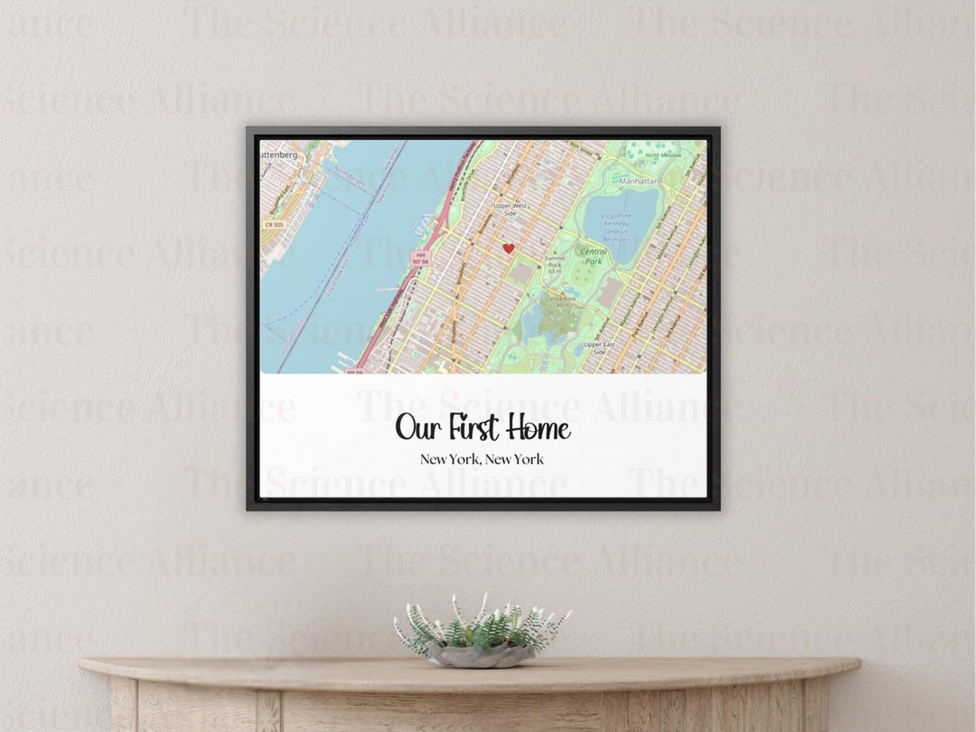 Housewarming Gift Map Print for New Home or First Home - Etsy