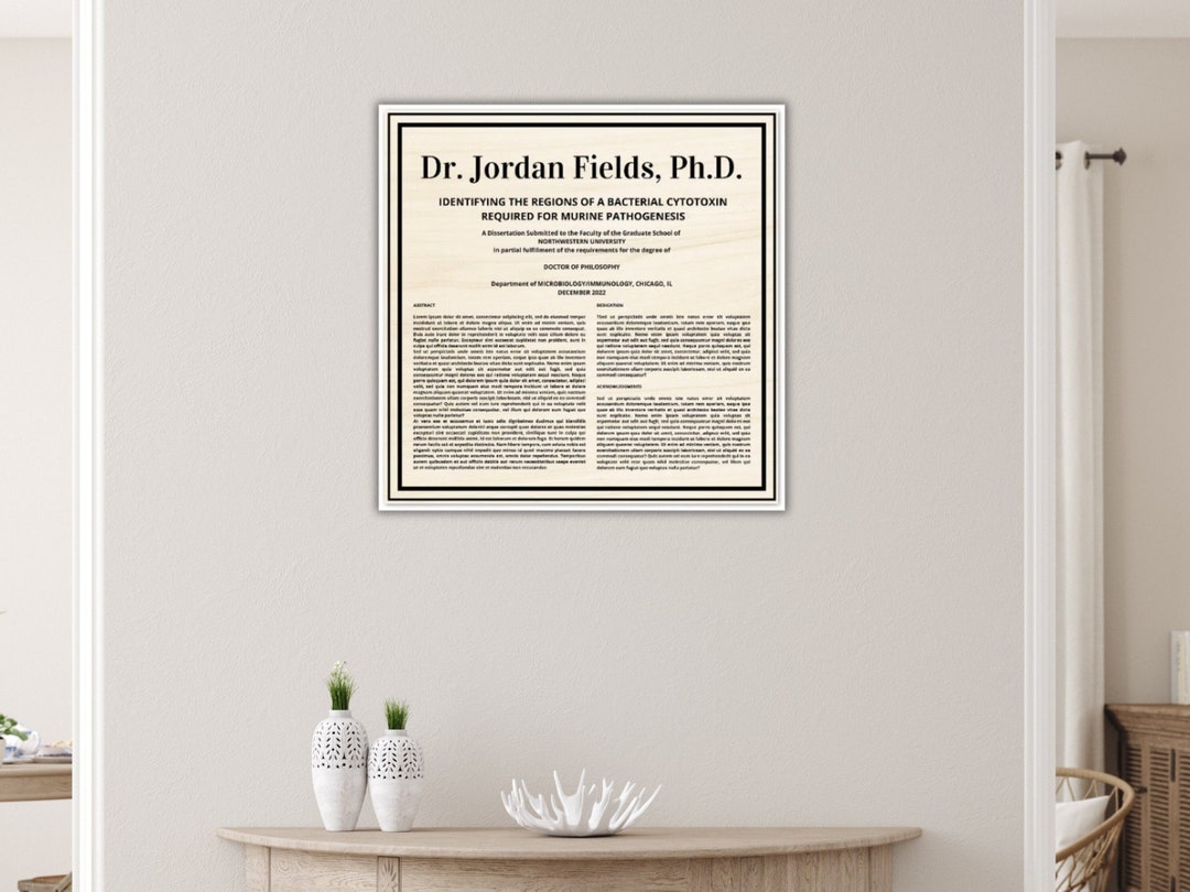 Custom Graduation Wood Print for MA or Phd Student - Etsy