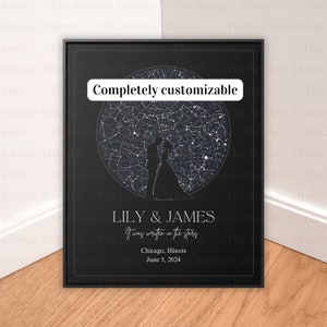 Anniversary Star Map, Night Sky Print for Wedding or Engagement Gift - Etsy