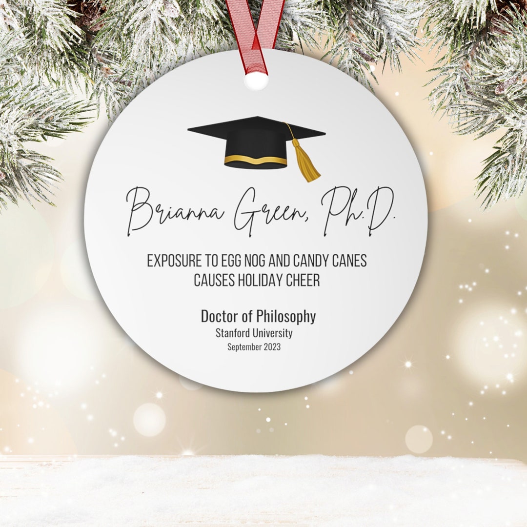 Phd Christmas Ornament as Graduation Gift for MA, Edd, Phd - Etsy