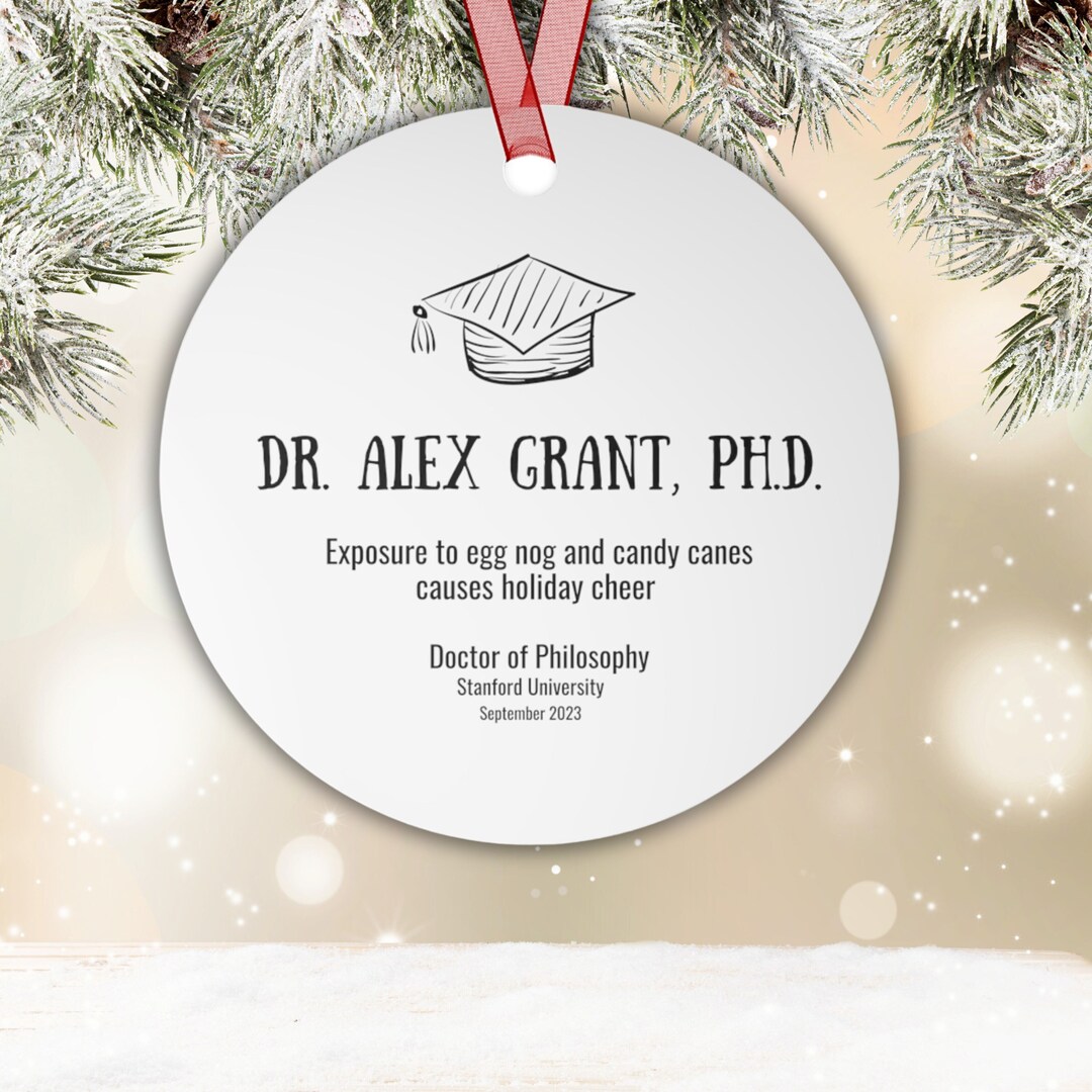 Phd Christmas Ornament as Graduation Gift for MA, Edd, Phd - Etsy