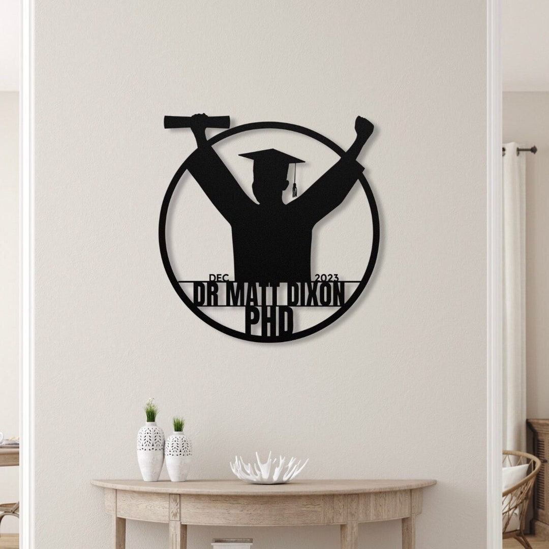 Phd Graduation Metal Sign for MA Edd Phd Gift - Etsy