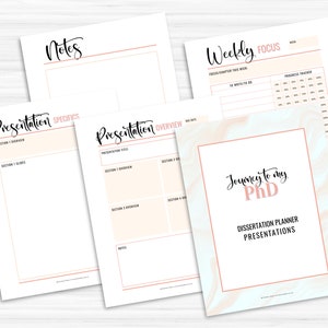 Dissertation Planner, Thesis Planner, for Phd, Edd, Masters ...