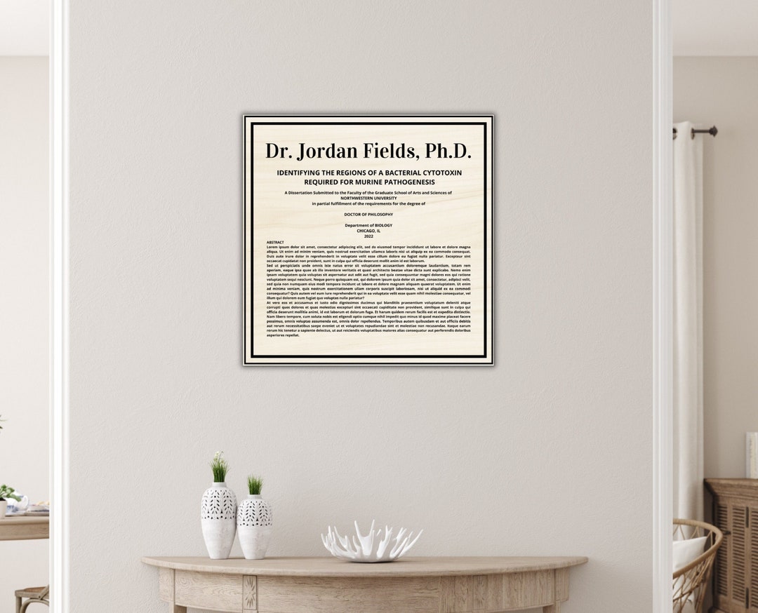 Custom Graduation Wood Print for MA or Phd Student - Etsy