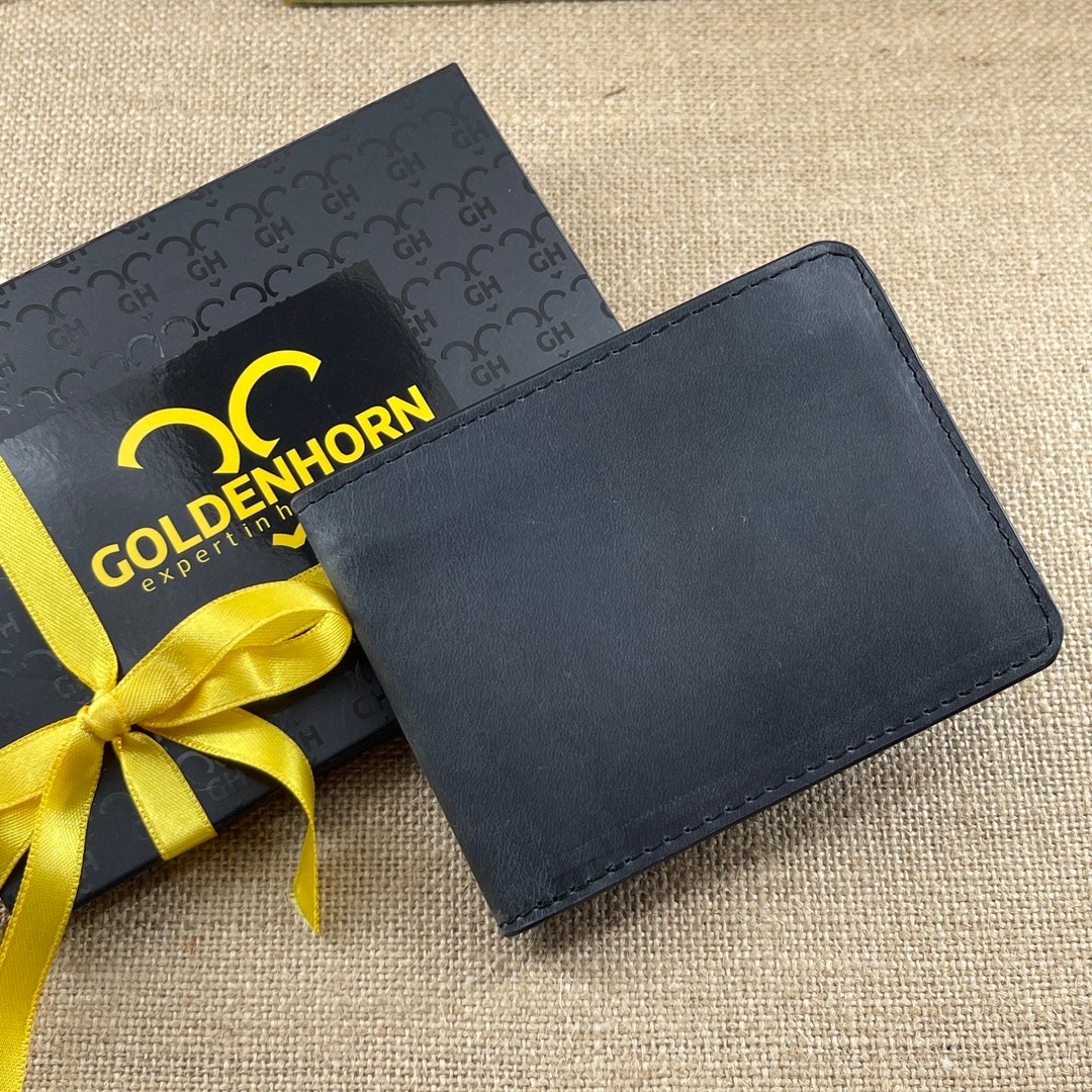 Mens Leather Wallet Customized Leather Wallet Engraved - Etsy