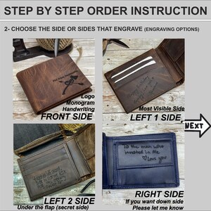 Leather Wallet Engraving Available for All Message, Text, Initials ...