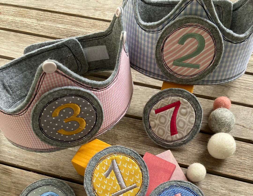 Felt Birthday Crown With Interchangeable Numbers | Individual Birthday ...
