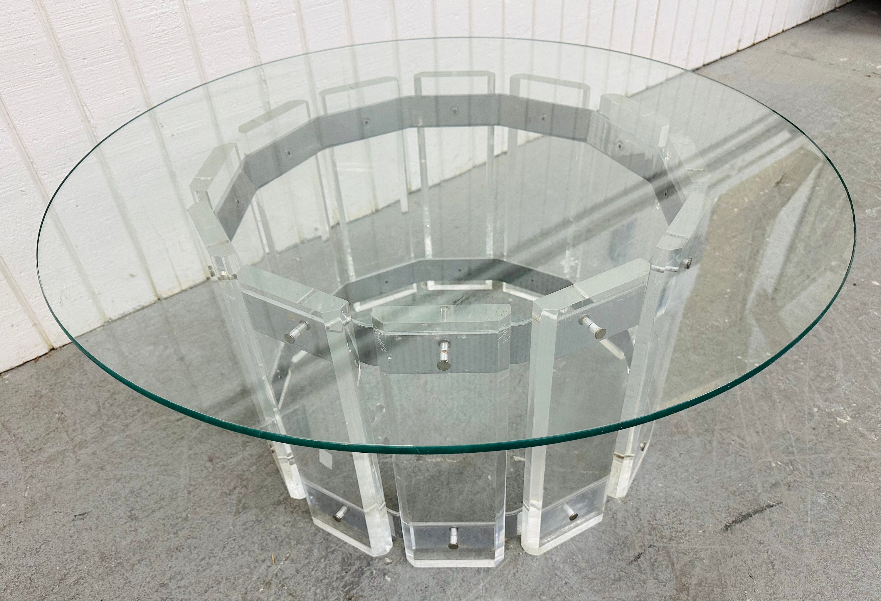 Vintage Modern Glass Top Lucite Coffee Table - Etsy