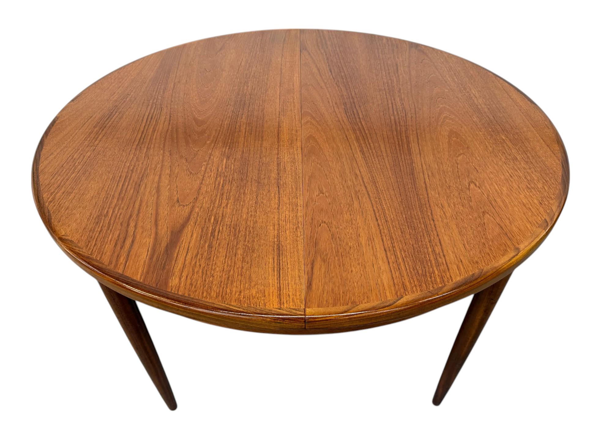 Mid-century Danish Modern Teak Round Dining Table - Etsy