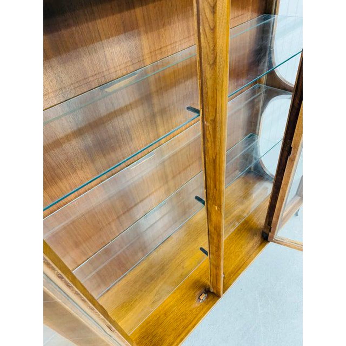 Mid-century Modern Kent Coffey Perspecta Walnut Display Cabinet - Etsy