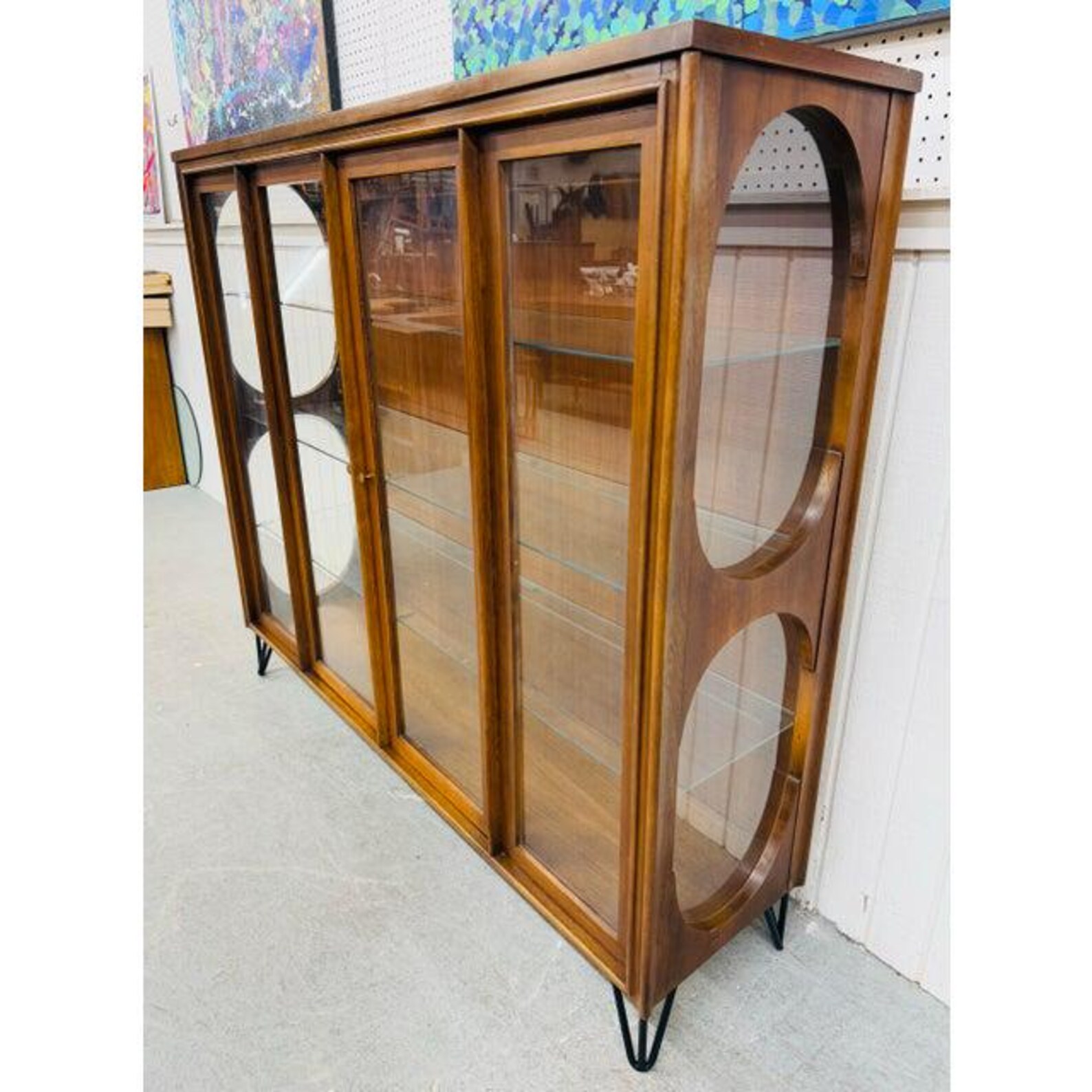 Mid-century Modern Kent Coffey Perspecta Walnut Display Cabinet - Etsy
