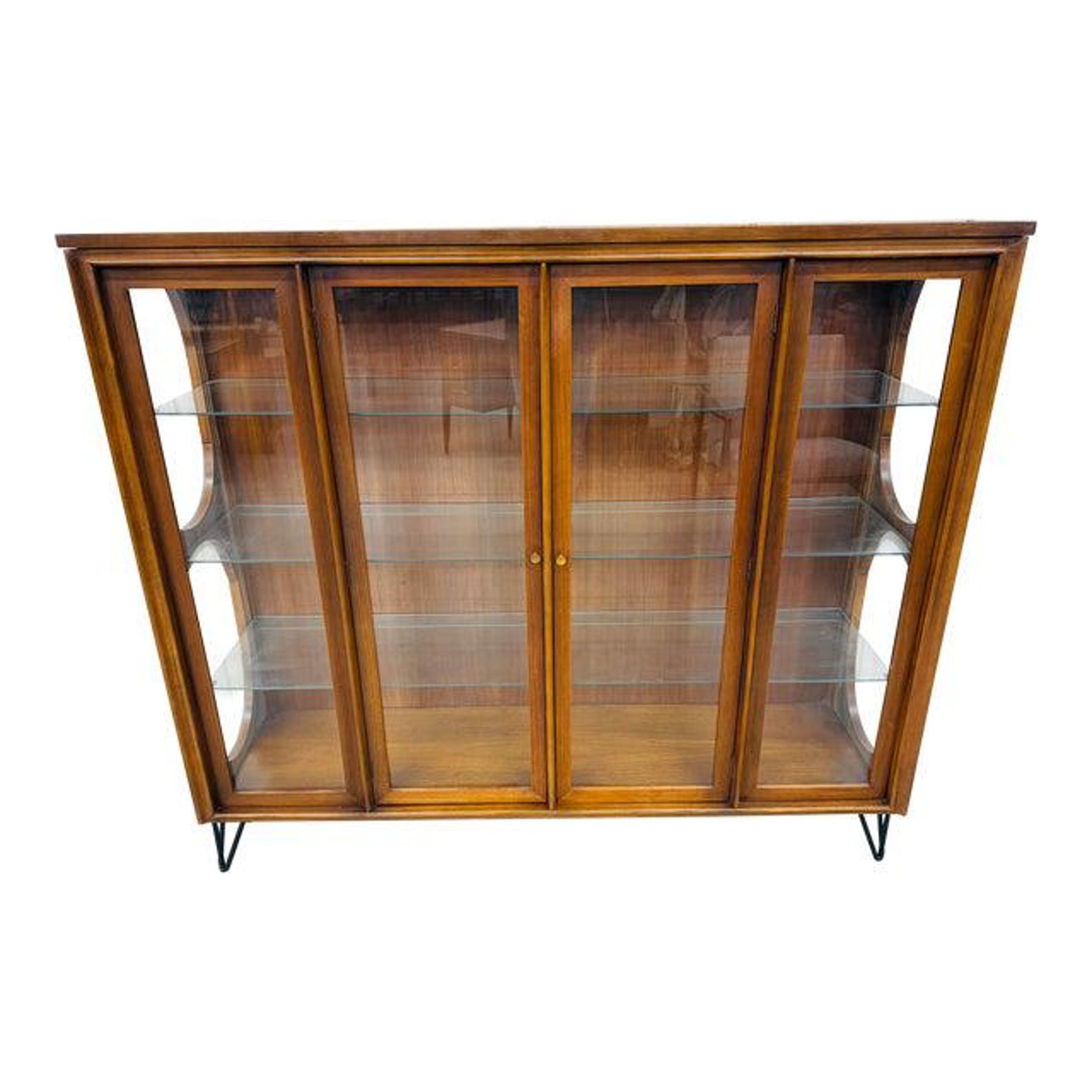 Mid-century Modern Kent Coffey Perspecta Walnut Display Cabinet - Etsy