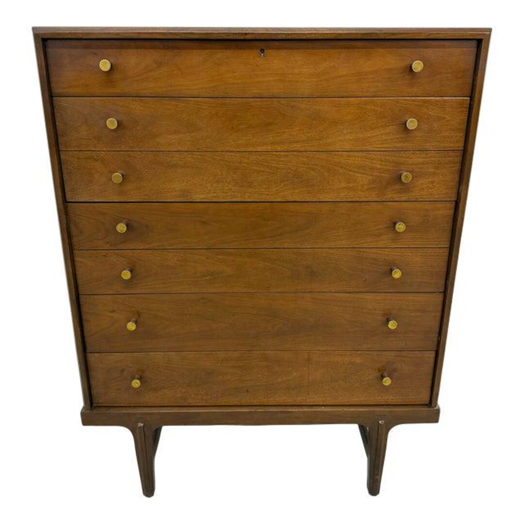 Mid-century Modern “apart Mates” Walnut High Chest - Etsy