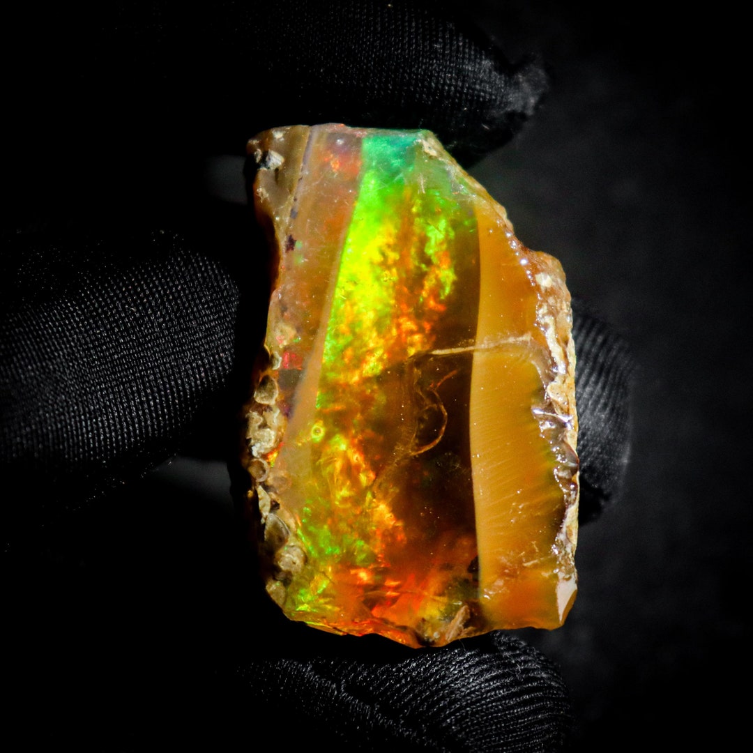 Opal Raw Natural Ethiopian Water Opal Rough With Welo Fire Inside ...