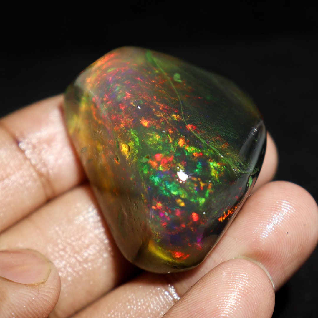 Rainbow Fire Opal Crystal, Multi Fire Opal, Tumbled Opal Polished Opal ...