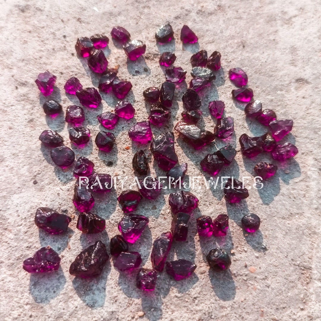 Raw Garnet A Grade - Pink Garnet Stone - Rhodolite Raw Garnet Loose ...