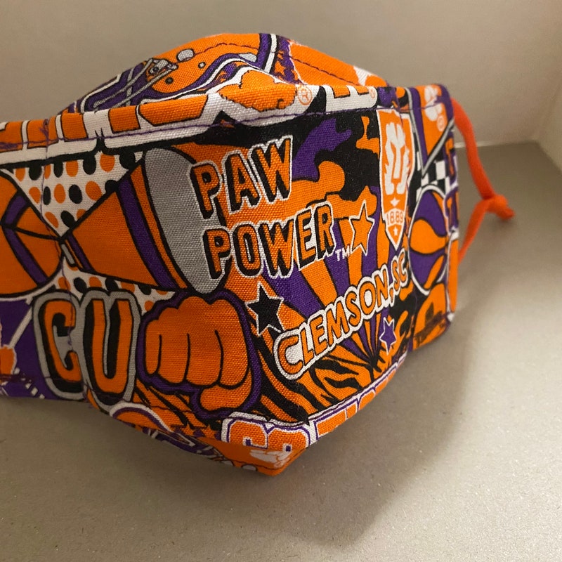 Clemson Mask - Etsy
