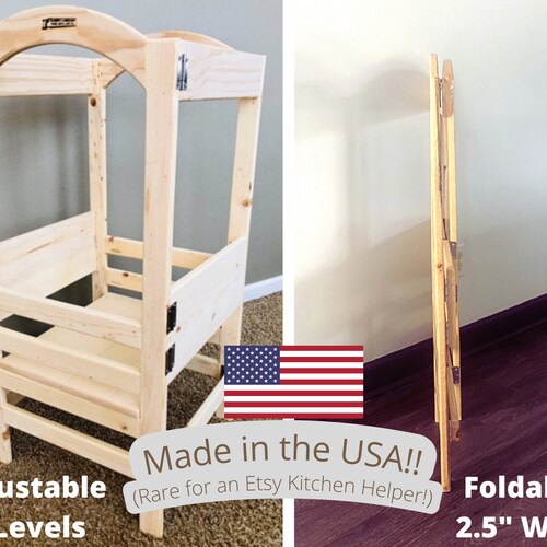Folding Kitchen Tower Learning Helper Toddler Tower Foldable - Etsy