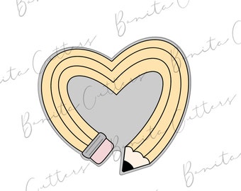 Pencil Heart Cookie Cutter - Etsy