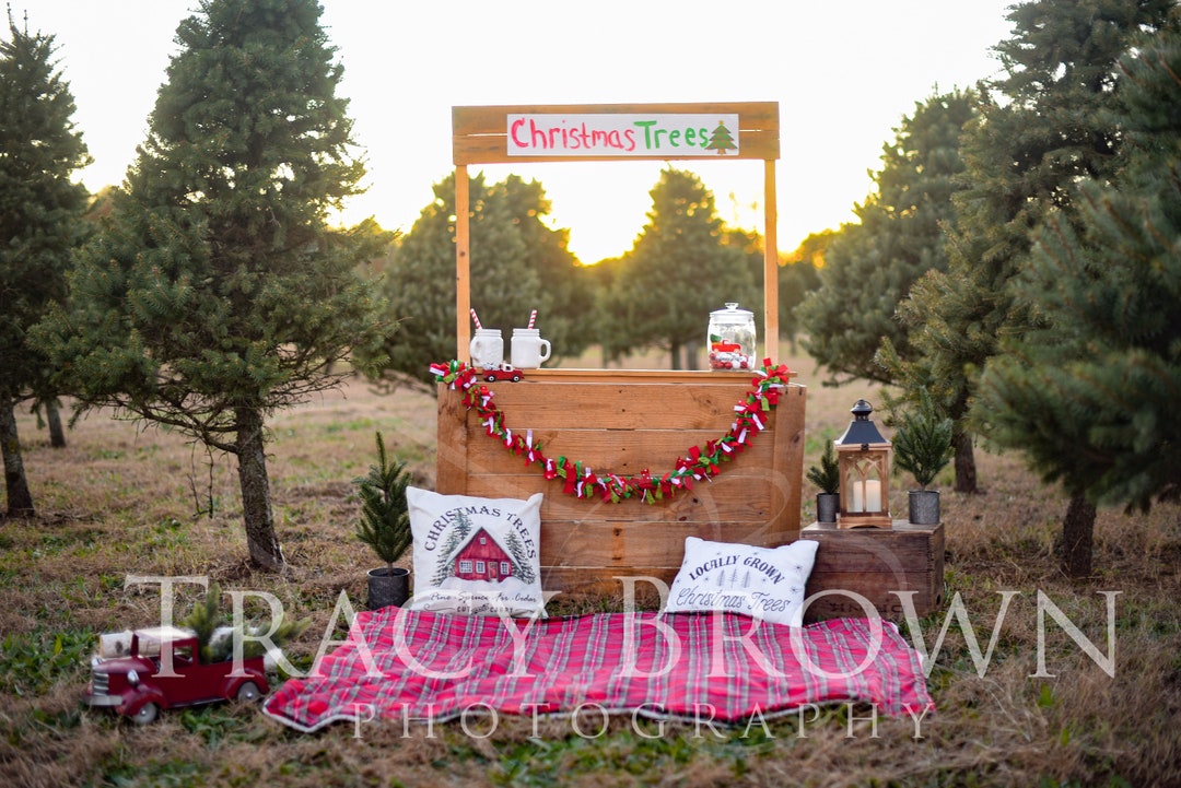 Christmas Tree Booth Digital Backdrop Digital Download - Etsy