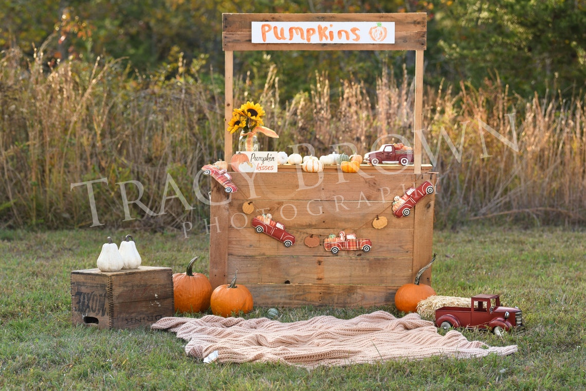 Pumpkin Booth Outdoor Setup Digital Backdrop for Composites - Etsy