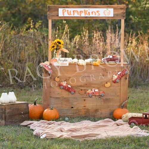 Pumpkin Booth Outdoor Setup Digital Backdrop for Composites - Etsy
