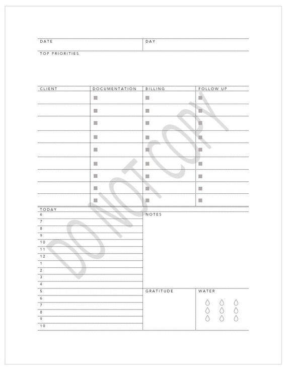 Daily Planner for Mental Health Professionals - Etsy