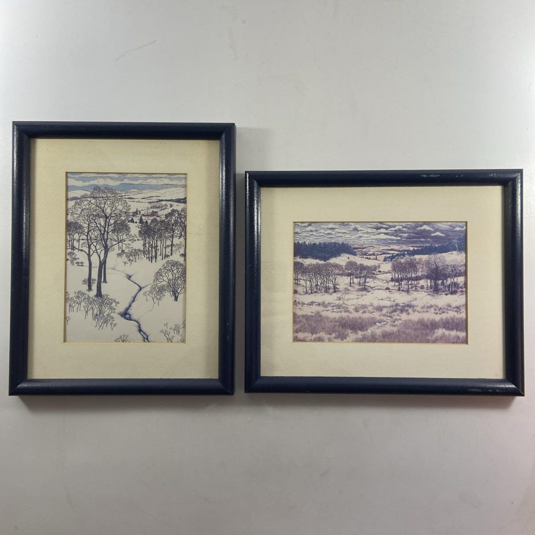 Pair Susan Hunt-wulkowicz Rural Wisconsin Miniature Giclees Print ...