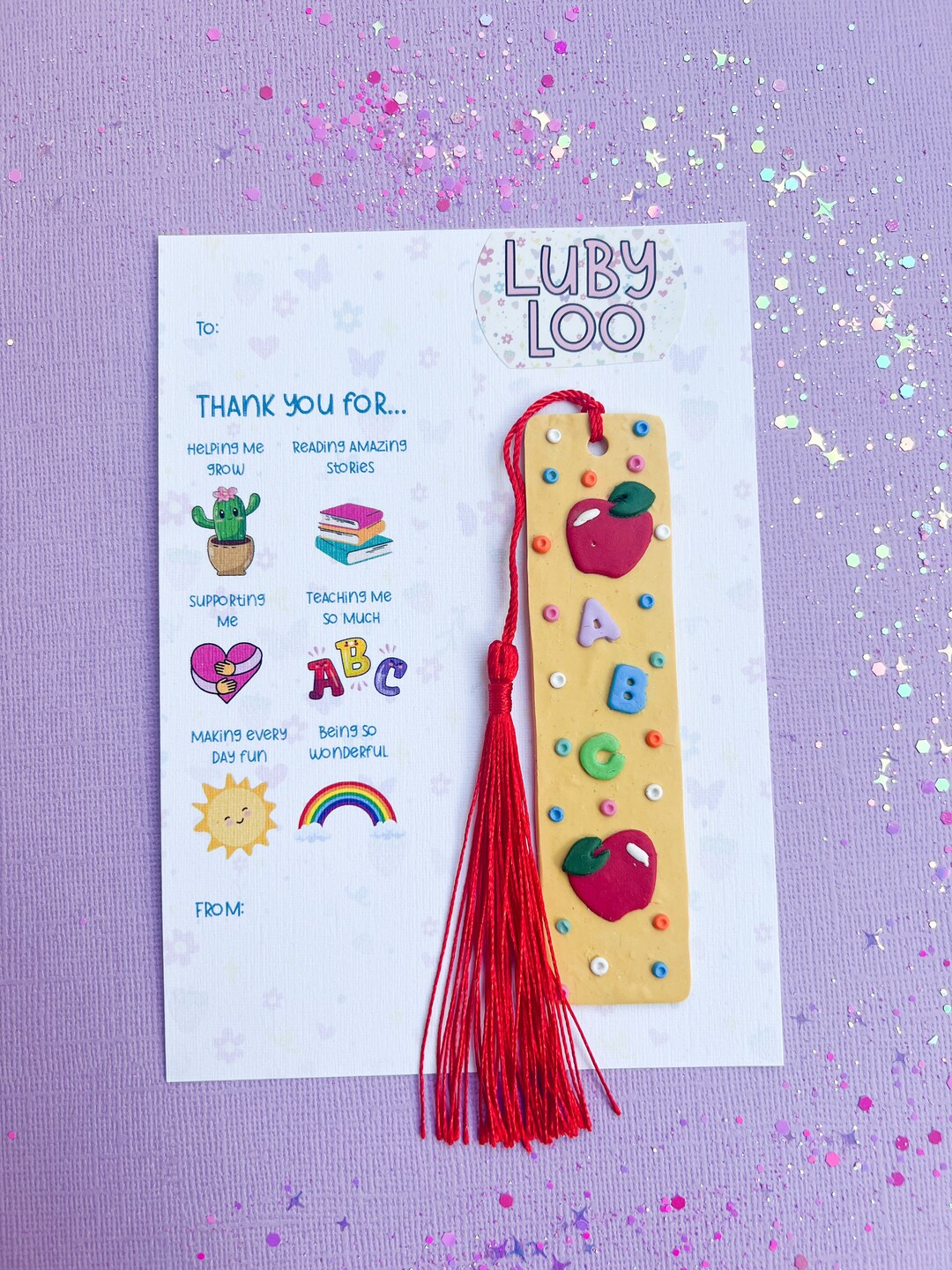 Educator Teacher Gift ABC Alphabet Polymer Clay Bookmark - Etsy Australia