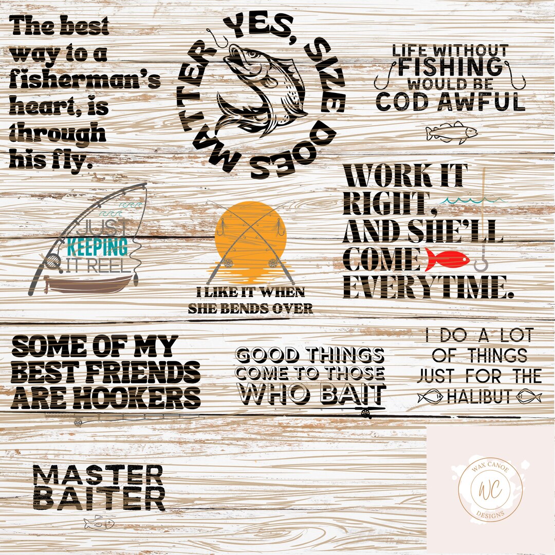 Fishing Svg Fishing Bundle Pack Svg Fisherman Svg Funny Fishing Svg ...